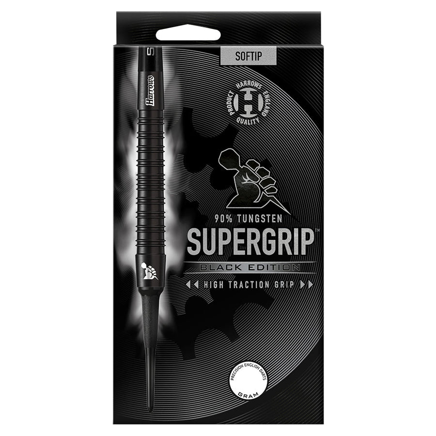 Harrows Supergrip Black Edition Soft Tip Darts - 16g – Raptor Darts